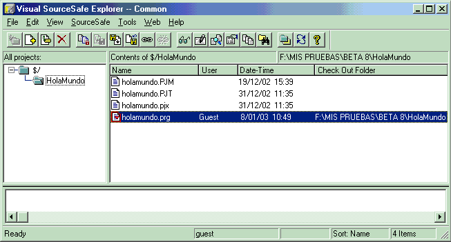 Source Control (1), MS Source Safe --- Stand Alone App